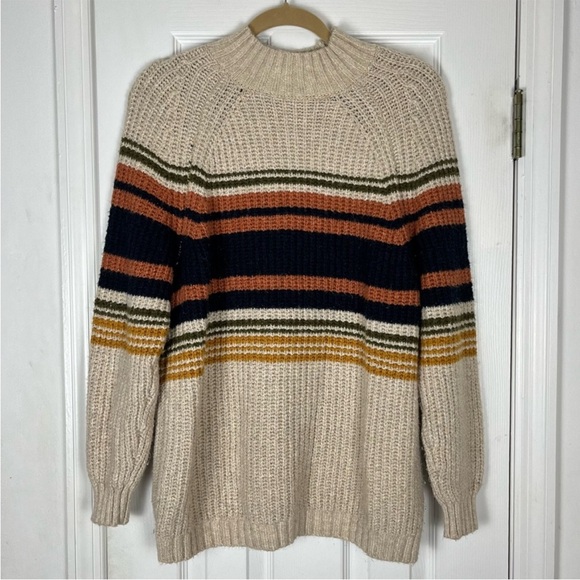 Universal Thread | Sweaters | Universal Thread Cream Striped Turtleneck ...